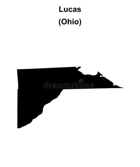 Lucas Outline Map Stock Vector Illustration Of Counties 361750399