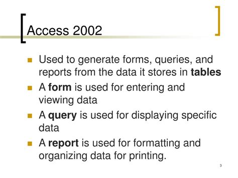 Ppt Microsoft Access 2002 Powerpoint Presentation Free Download Id