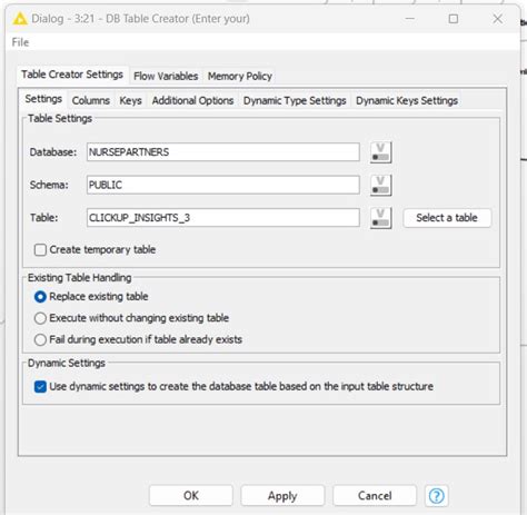 Db Table Creator Creates Table Without Data Knime Analytics Platform