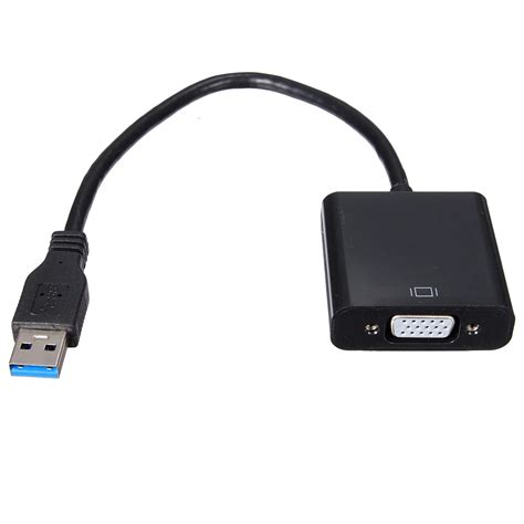 1080P USB 3 0 To VGA Display External Video Graphics Adapter Cable For Win 7 8 Black In HDMI