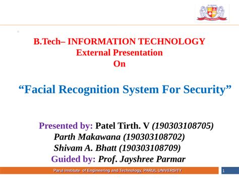 Face Recognition System Ppt