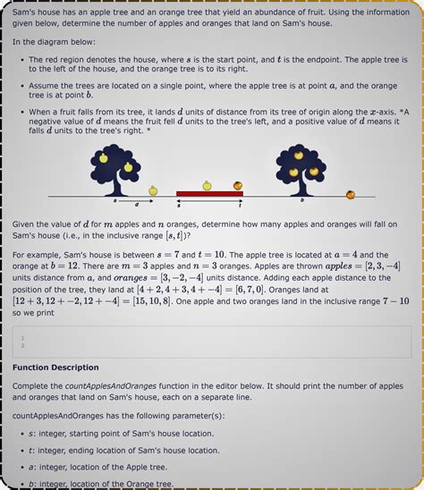 Apple And Orange A Java Hackerrank Solution