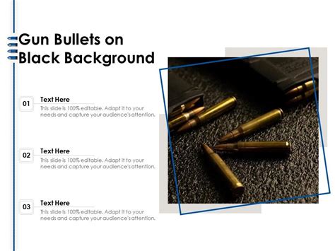 Gun Bullets On Black Background Ppt Powerpoint Presentation Slides