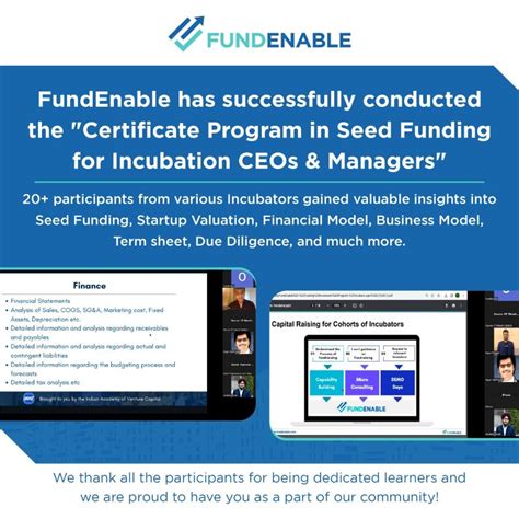 Fundenable On Linkedin Incubation Seedfunding Certificateprogram Ceos Managers