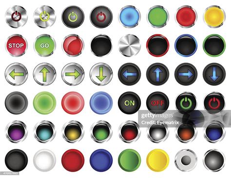 Round Push Button Vectors High Res Vector Graphic Getty Images