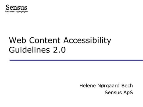 ppt web content accessibility guidelines 2 0 powerpoint presentation