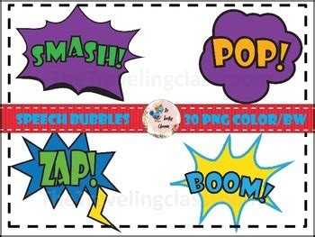 Super Hero Speech Bubble Clip Art Commercial Use By The Traveling