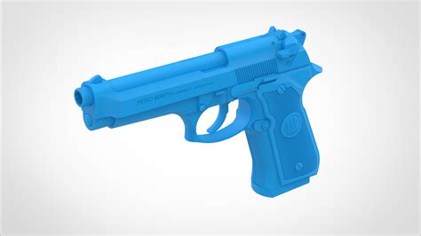 Stl File Beretta 92fs 1 To 12 Scale 3d Print Model・3d Printable Design To Download・cults