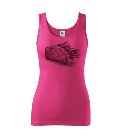Školní Penál Kreslený Dámské Tílko Myshirtcz