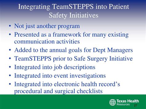 PPT Implementing TeamSTEPPS To Improve Patient Staff Safety PowerPoint Presentation ID