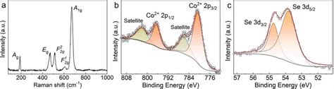A Raman Spectrum Of A Cose2 Nanoplate High Resolution Xps Spectra Of