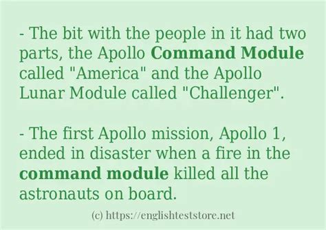 Command Module Some Example Sentences Englishteststore Blog
