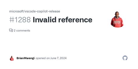 Invalid Reference · Issue 1288 · Microsoftvscode Copilot Release · Github