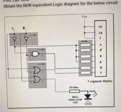 Solved Obtain The NOR Equivalent Logic Diagram For The Below Chegg