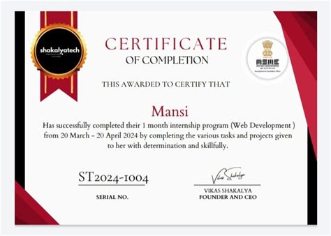 Mansi Kaushik On Linkedin Shakalyatechintern Professionalgrowth