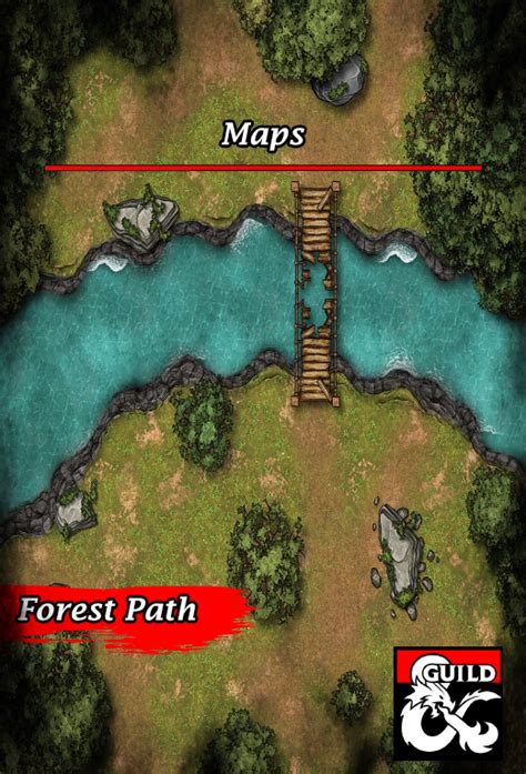 Forest Road Path Maps Compatible With Roll20 And Virtual Tables