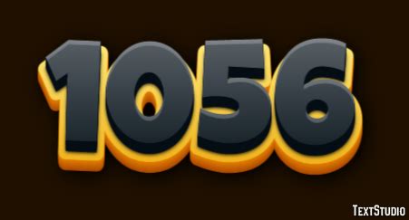 1056 Text Effect And Logo Design Number