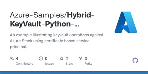 Github Azure Sampleshybrid Keyvault Python Manage Secrets Cert Based