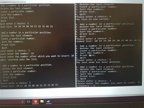 Solved Write A Menu Driven C Program To Implement The