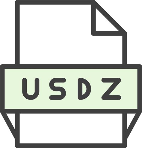 Usdz File Format Icon 15692345 Vector Art At Vecteezy