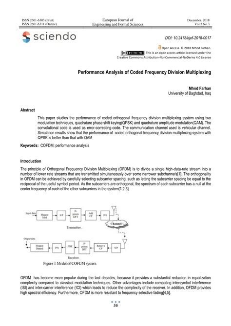 Pdf Performance Analysis Of Coded Frequency Division Multiplexing