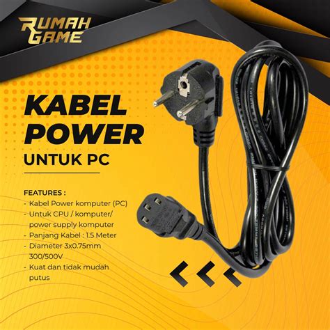 Jual Kabel Komputer Power Suply Kabel Power Pc Cpu Shopee Indonesia