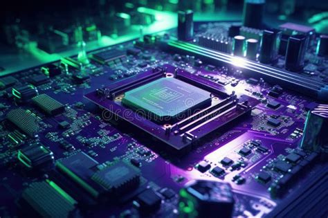 Inner And Outer Circuit Board Motherboard Abstract Background Futuristic Wallpaper Cpu Chip