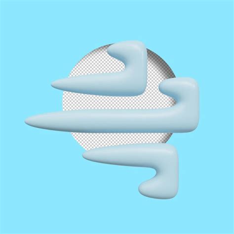 Premium Psd Wind 3d Render
