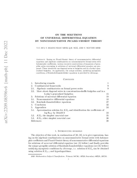 Pdf On The Solutions Of Universal Differential Equation By