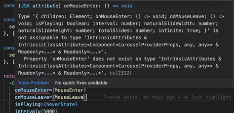 Typescript Error Property OnMouseEnter Does Not Exist On Type