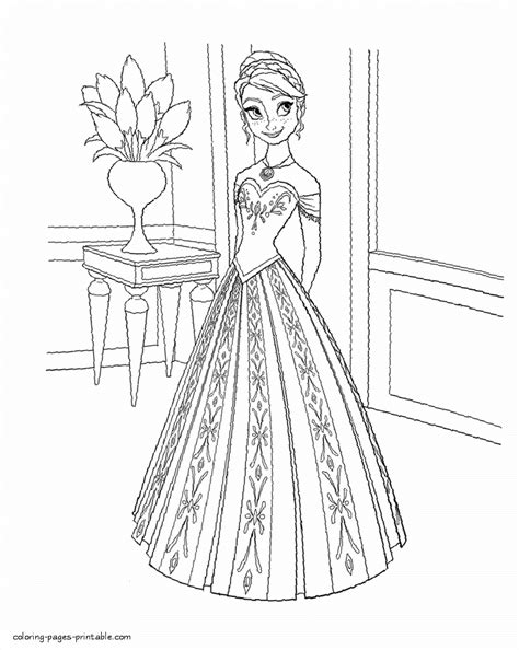 Coloring Pages Frozen Anna