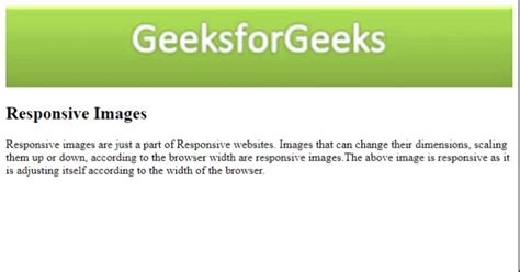 How To Make Images Responsive GeeksforGeeks