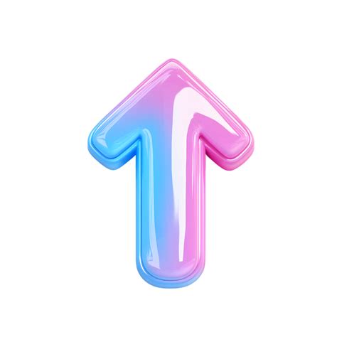 Vibrant 3d Upward Arrow With Pastel Colors 55984467 Png