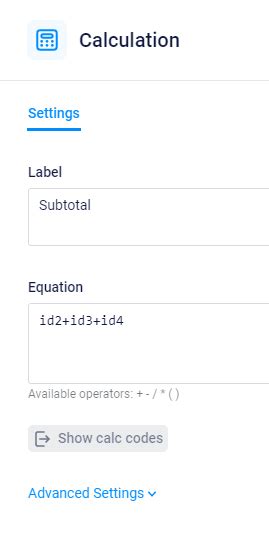 Calculating Subtotals And Multi Step Equations Formsite