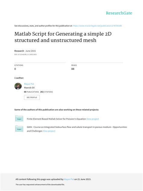 matlab code 2d structured and unstructred mesh pdf matlab norm