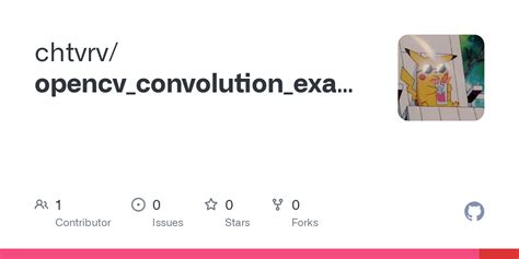 Github Chtvrvopencvconvolutionexample