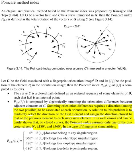 Java Poincaré Index Method Fingerprint Singular Points Stack Overflow