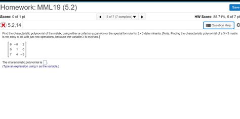 Solved Find The Characteristic Polynomial The Matrix Using