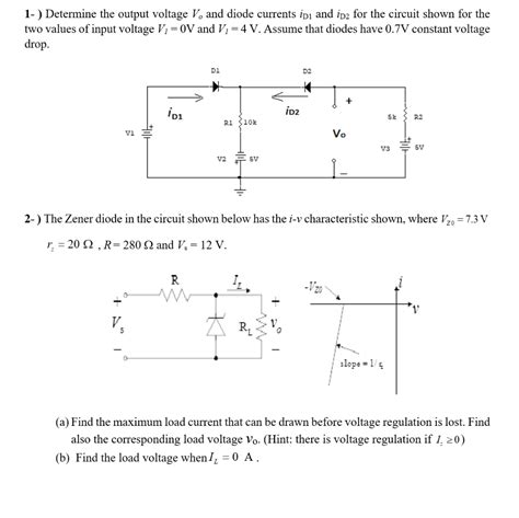 Solved Determine The Output Voltage Vo And Diode Chegg