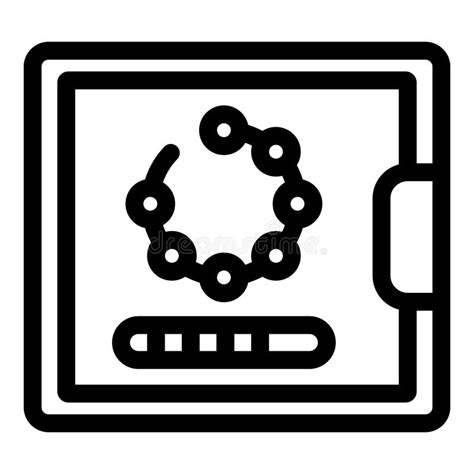 blockchain technology loading status on tablet screen icon stock vector