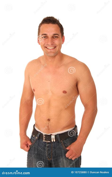 Handsome Shirtless Man Stock Photo Image Of Naked Muscular