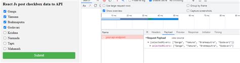 React Js Post Checkbox Data To API