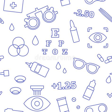 Eyesight Examination Pattern Stock Vector Illustration Of Seamless Optics 353270162