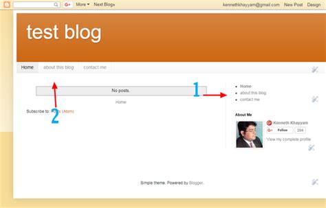 how to put menu bar in blogger quora