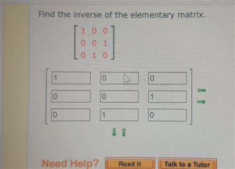 Solved Find The Inverse Of The Elementary Matrix 1 0 0 0 0