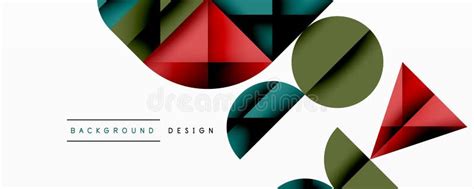 Abstract Geometric Pattern With Intersecting Circles And Triangles In Gradients The High