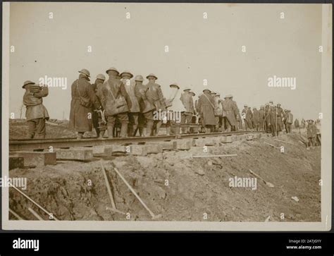 The Front In France Description Laying Railroad On A Newly Captured