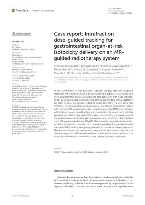 Pdf Case Report Intrafraction Dose Guided Tracking For