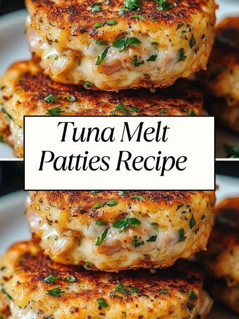 Tuna Melt Patties Recipe Tuna Burgers With Melted Cheese Tuna