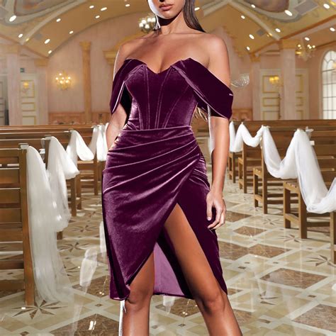 Off Shoulder Cocktail Dress Free Shipping